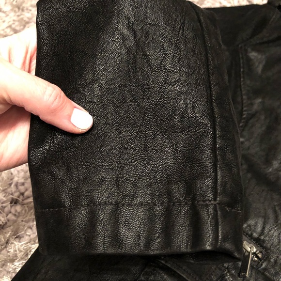 blanc noir | Jackets & Coats | Bnci Faux Suede Distressed Leather Moto Jacket | Poshmark